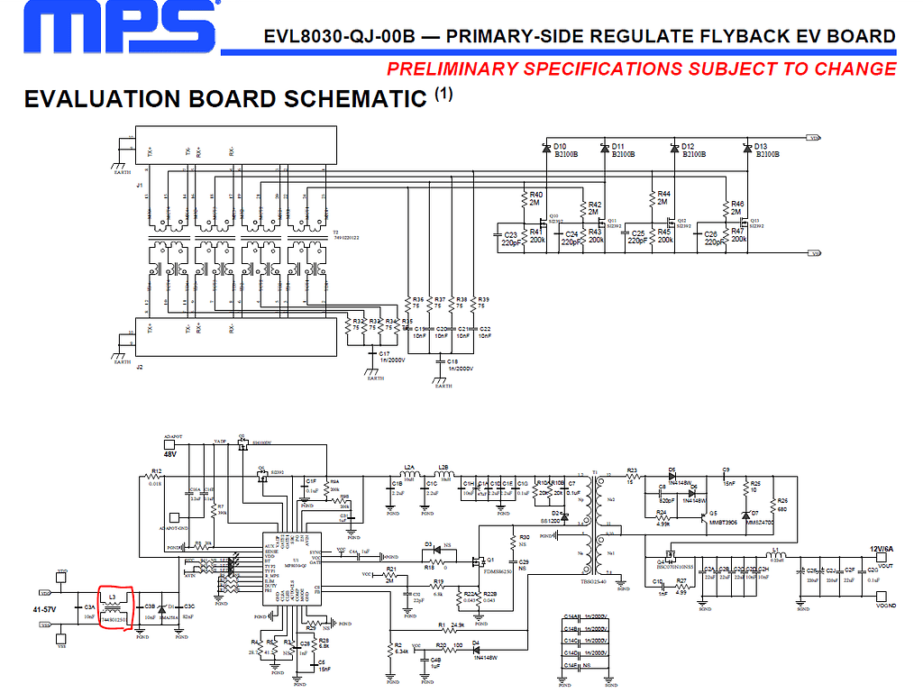 MP8030-QJ: Inductor selection for VDD and current route for Flyback in ...