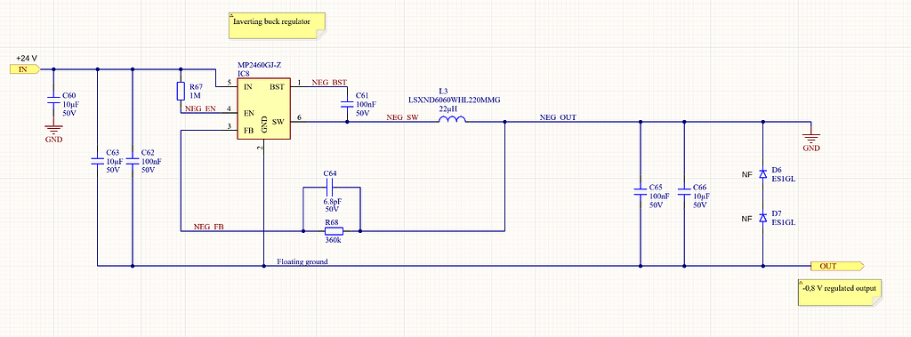 MP2460: inverting buck regulator configuration - DC-DC Power Converters - Monolithic Power ...