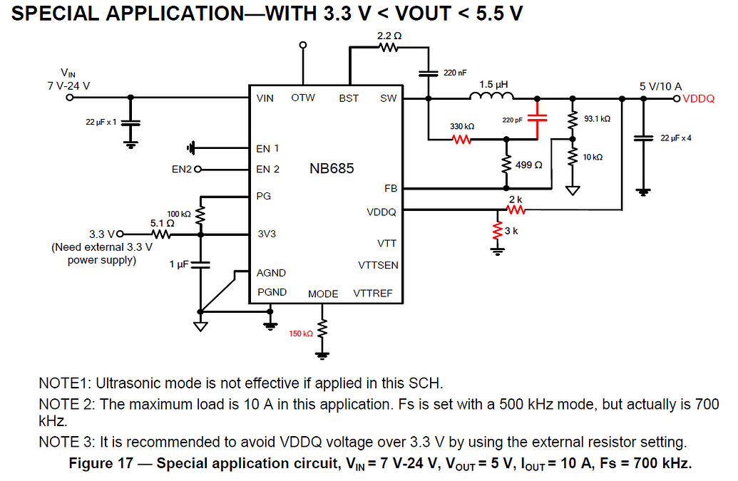 NB685 : 3.3V VOUT design circuit - DC-DC Power Converters - Monolithic Power Systems' Technical ...