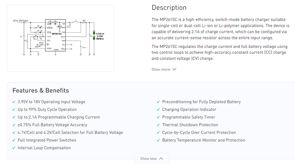 MP2615C input voltage range - Battery Management - Monolithic Power Systems' Technical Forum